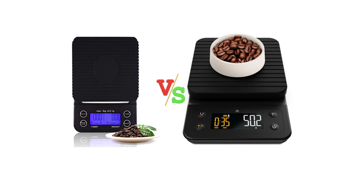 Cozy Blue Coffee Scale vs Greater Goods Scale